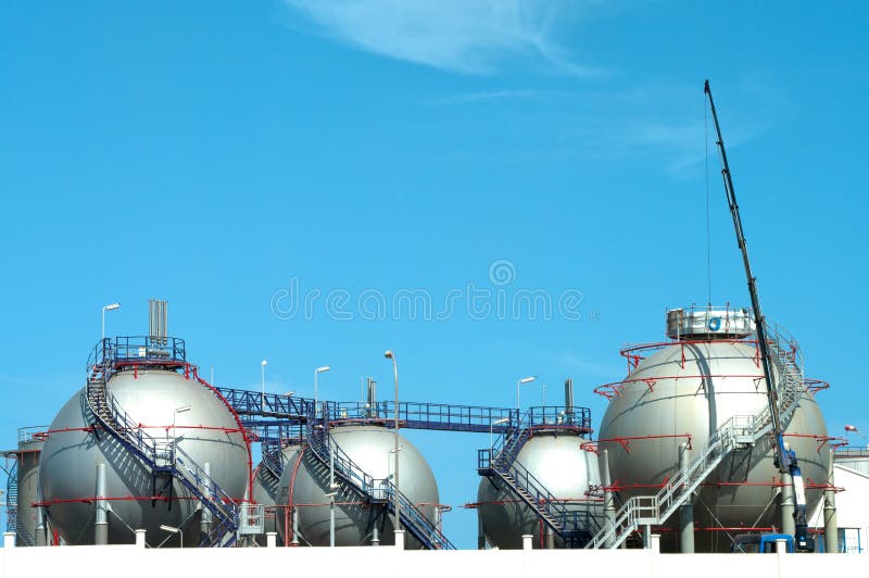 Oil refinery factory stock photo. Image of plant, container - 26212856