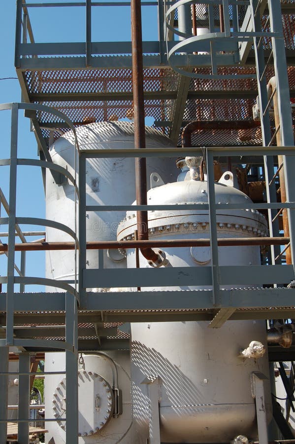 Oil refinery stack stock photo. Image of iron, calgary - 4127350