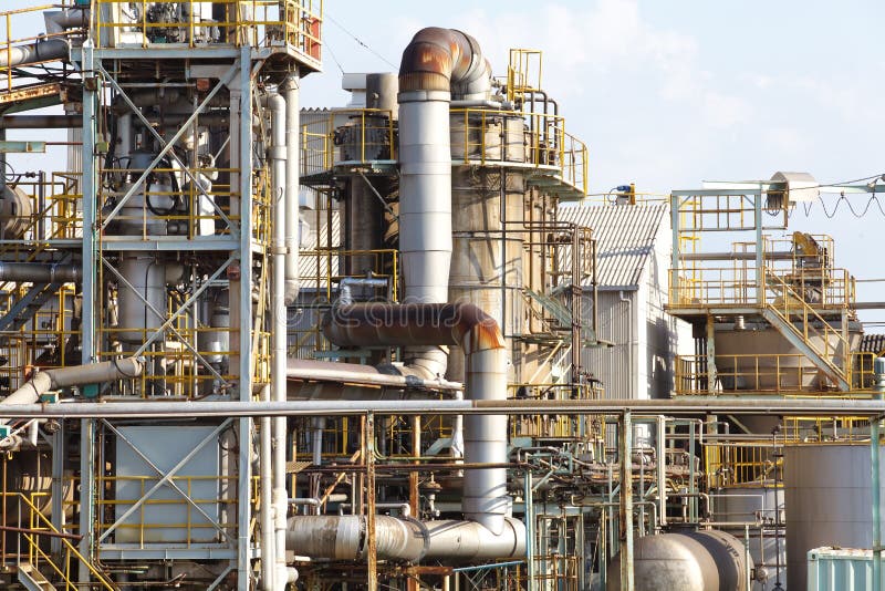 Oil Refinery Petroleum Industry Pipelines Stock Photo - Image of plant ...