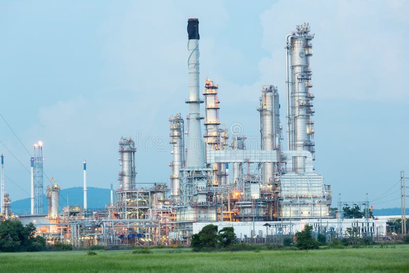 Oil Refinery Factory stock image. Image of factory, futuristic - 56786489