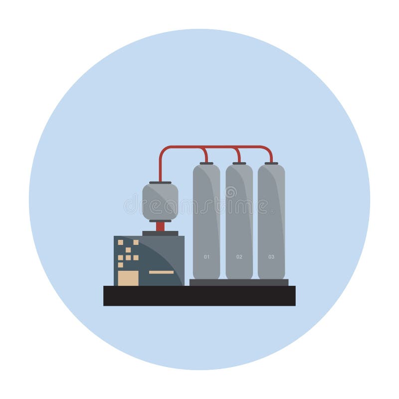 Oil Refinery Factory. Vector Illustration Decorative Design Stock ...