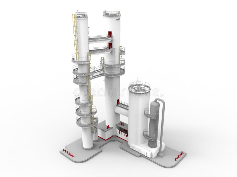 Oil refinery stock vector. Illustration of chemistry - 66916236