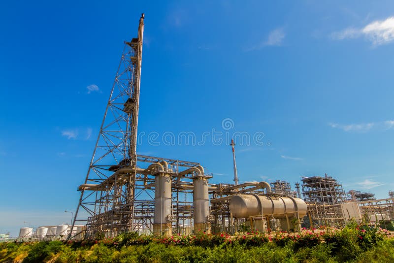 Oil refinery stock photo. Image of refinery, pipes, worker - 59566046
