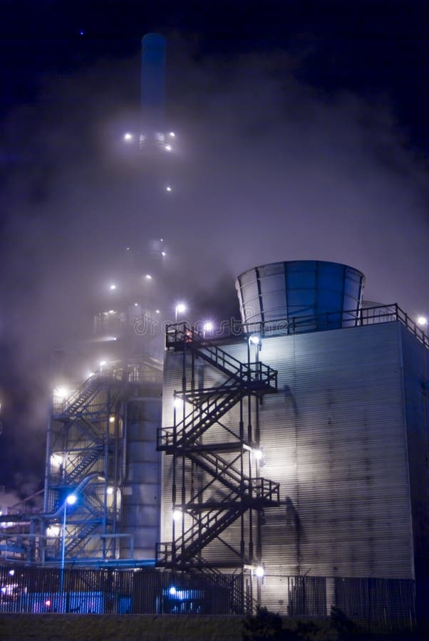 Oil Refinery at Night stock photo. Image of energy, industry - 51030576