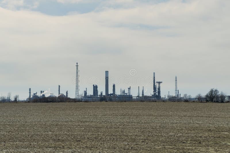 Oil refinery stock photo. Image of business, technology - 181520896