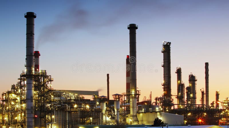Oil Refinery - Petrochemical Industry Stock Photo - Image of gasoline ...
