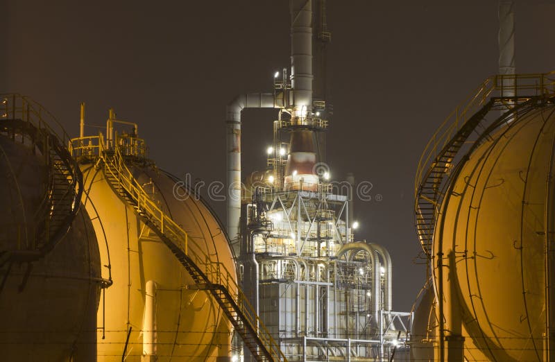 Oil-Refinery-plant stock image. Image of industry, petrol - 23908249