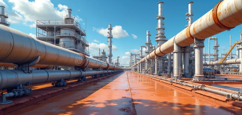 Oil Refinery Distribution Platform Vector. Illustration Isolated on ...