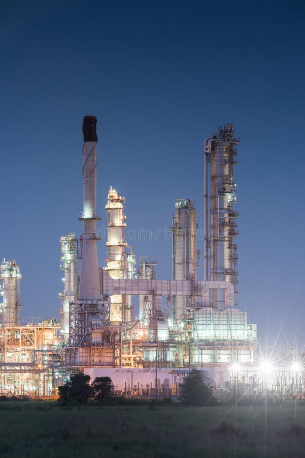 Oil refinery plant stock image. Image of global, chemical - 66347453