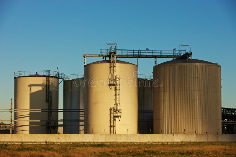 Oil refinery tanks stock photo. Image of energy, technology - 29571726