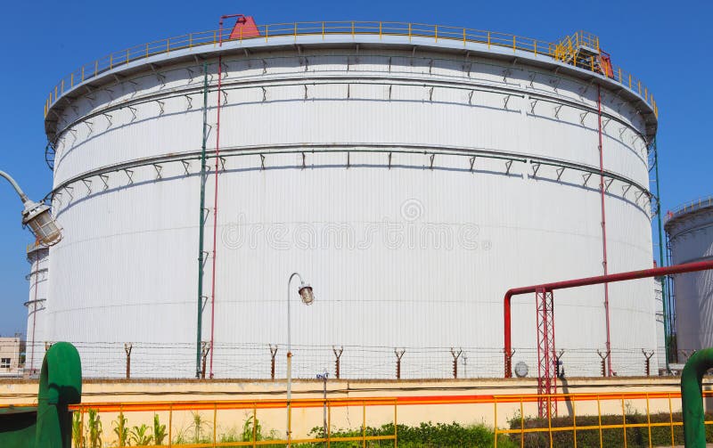 Oil Refinery Tanks stock image. Image of catalyst, diesel - 30610855