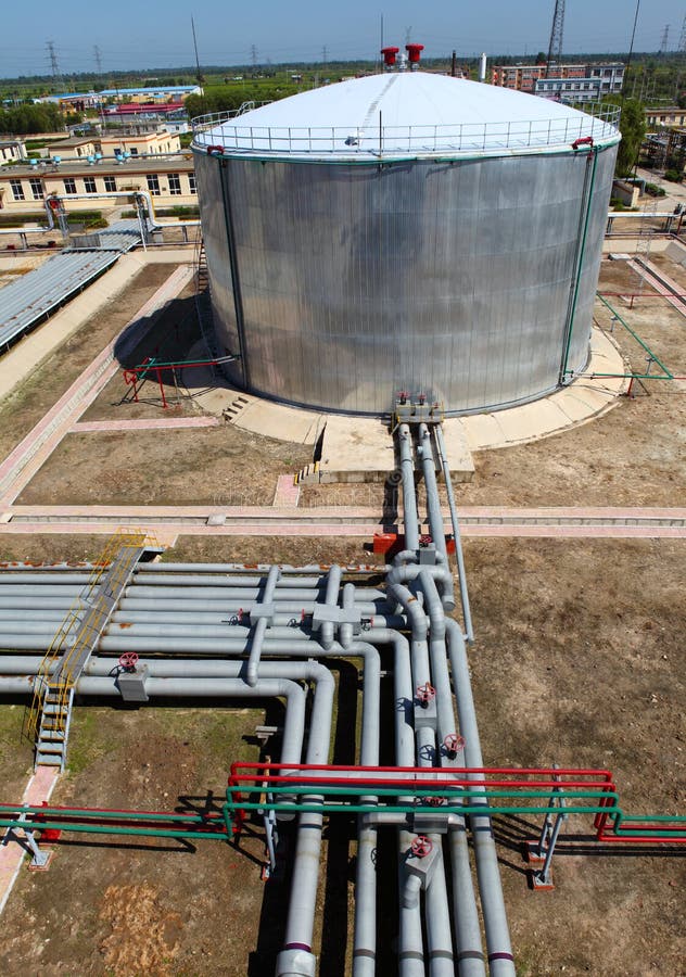 Oil Refinery Tanks stock image. Image of steam, petrochemical - 30611021