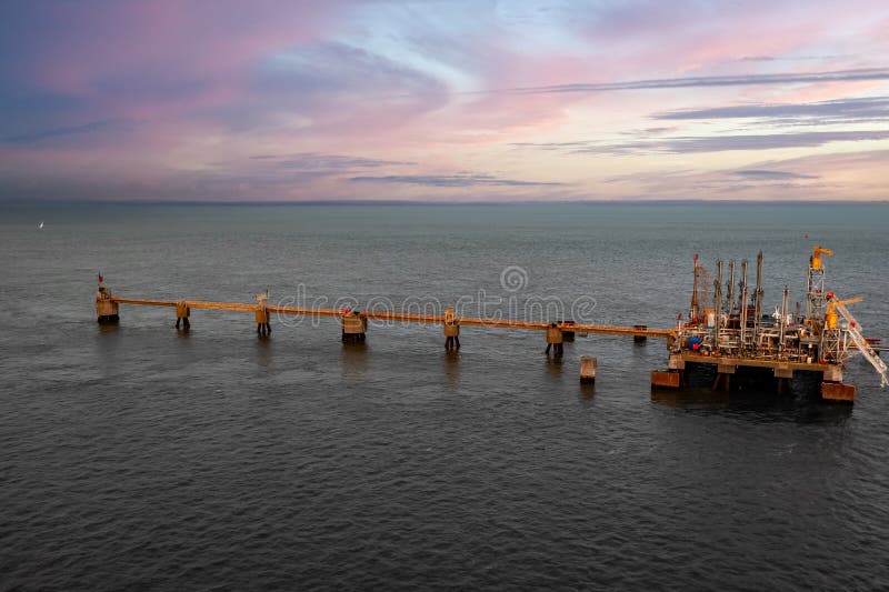 Oil refinery terminal stock photo. Image of equipment - 295623412