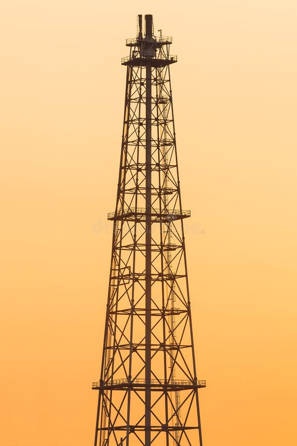 Oil refinery tower stock image. Image of industrial, factory - 85004639
