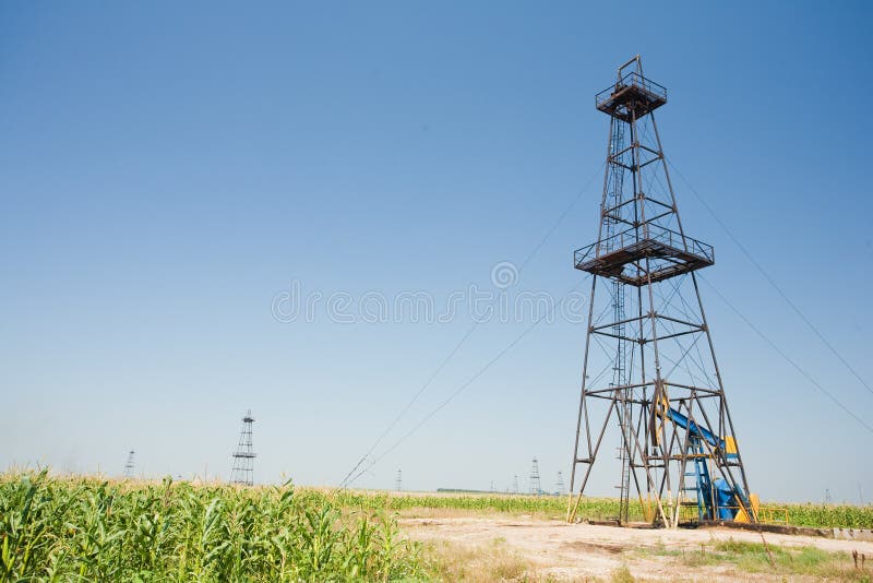 Oil rig stock image. Image of outside, field, depletion - 10293801