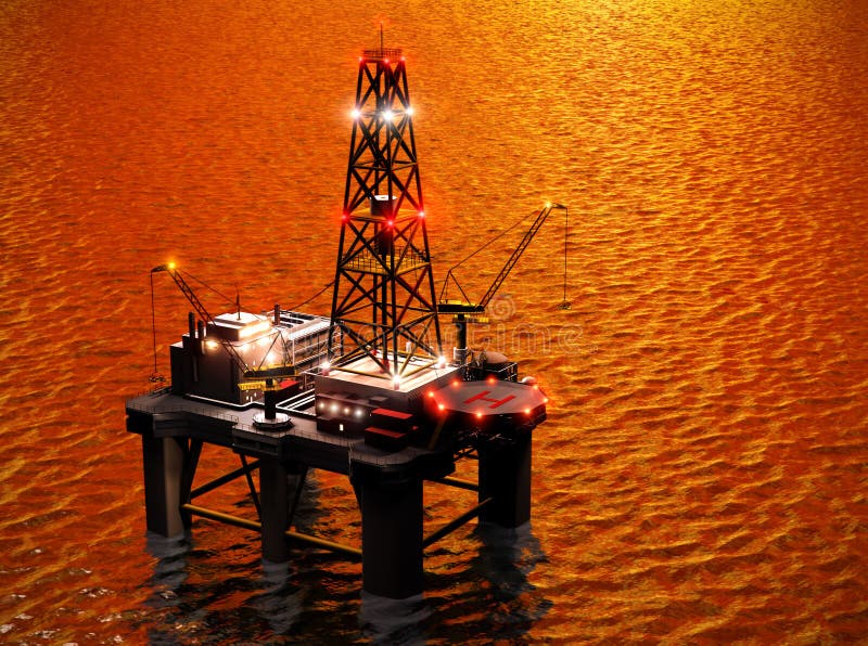 Oil rig stock photo. Image of oilwell, energy, industry - 11215880