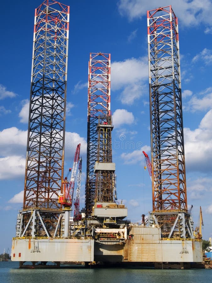Oil Rig stock image. Image of power, resource, port, pump - 12884325