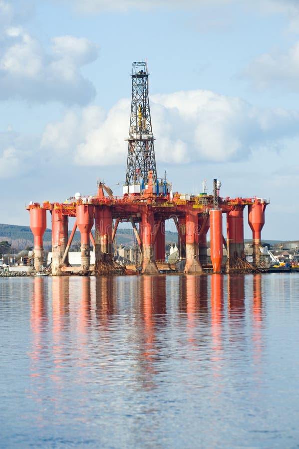 Oil rig. stock photo. Image of struts, supports, reflection - 13744818