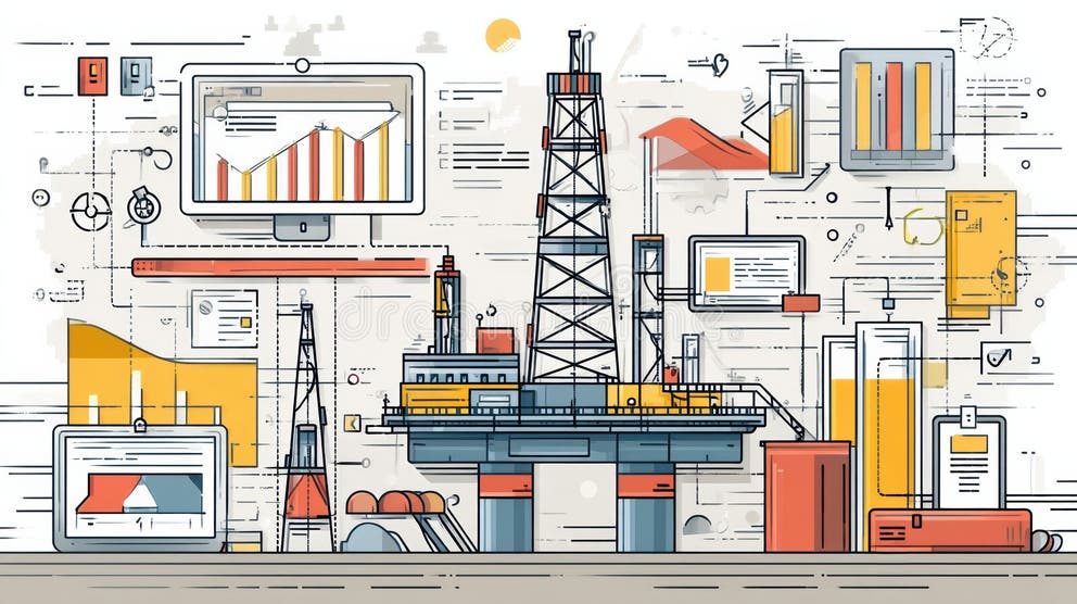 Digital Representation of an Oil Rig with Surrounding User Interface ...