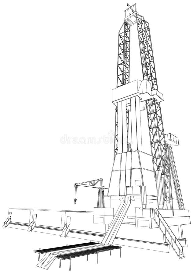 Oil Rig Sketch Illustration Stock Illustrations – 716 Oil Rig Sketch ...