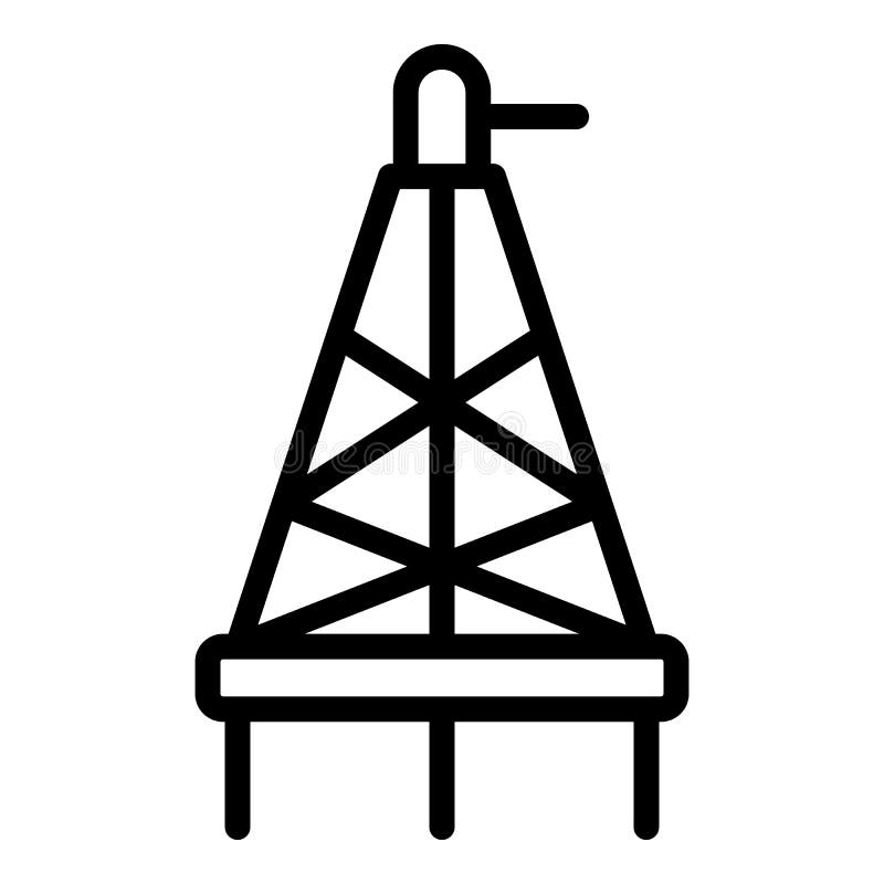 Oil Rig Icon Outline Style Stock Illustrations – 709 Oil Rig Icon ...