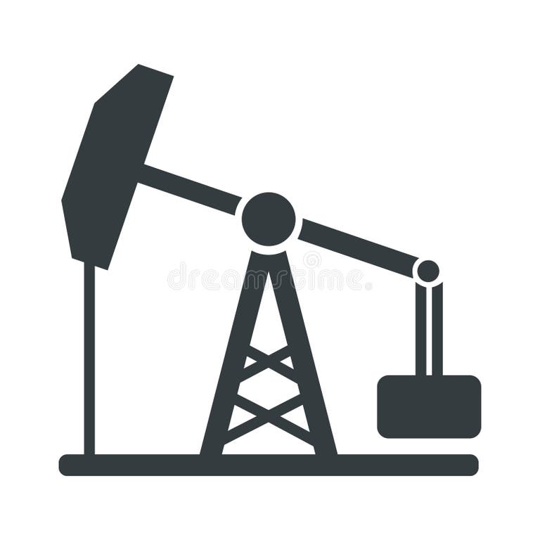 Oil Rig Icon Vector Design Template Stock Illustration - Illustration ...