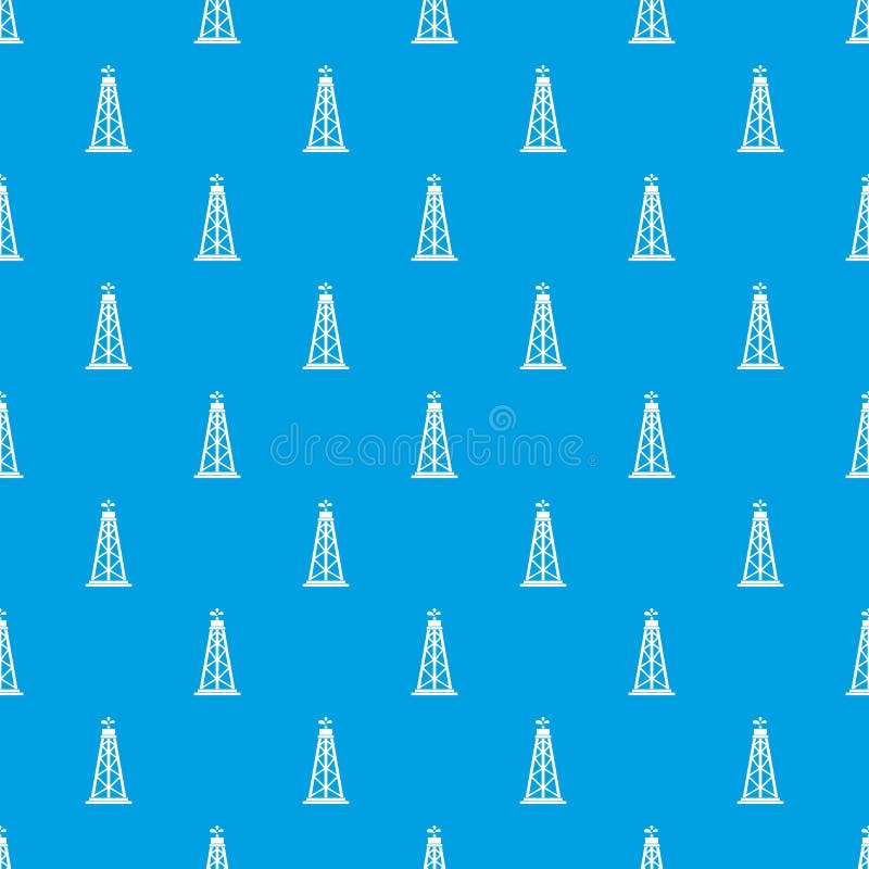 Oil Rig Pattern Seamless Blue Stock Vector - Illustration of diesel ...