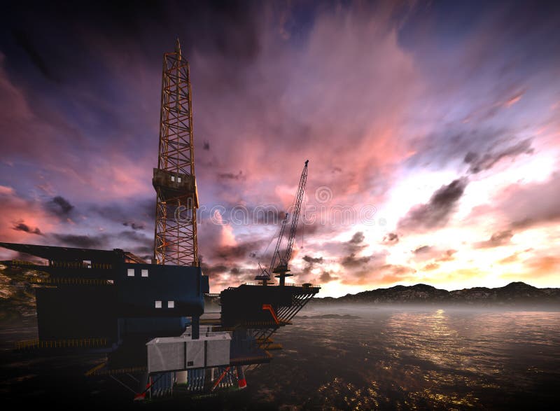 Oil rig platform stock photo. Image of crude, generation - 27924752