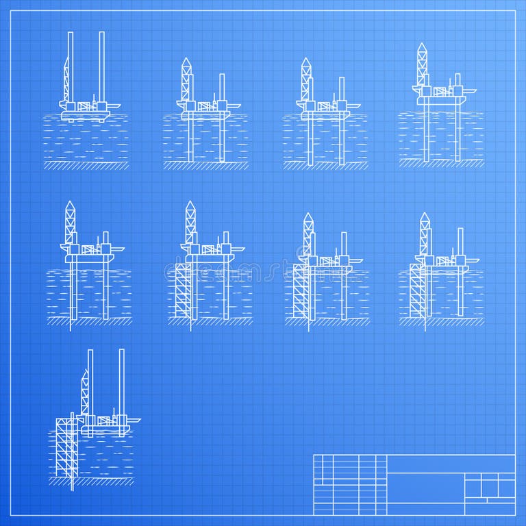 Oil Rig Blueprint Stock Illustrations – 722 Oil Rig Blueprint Stock ...