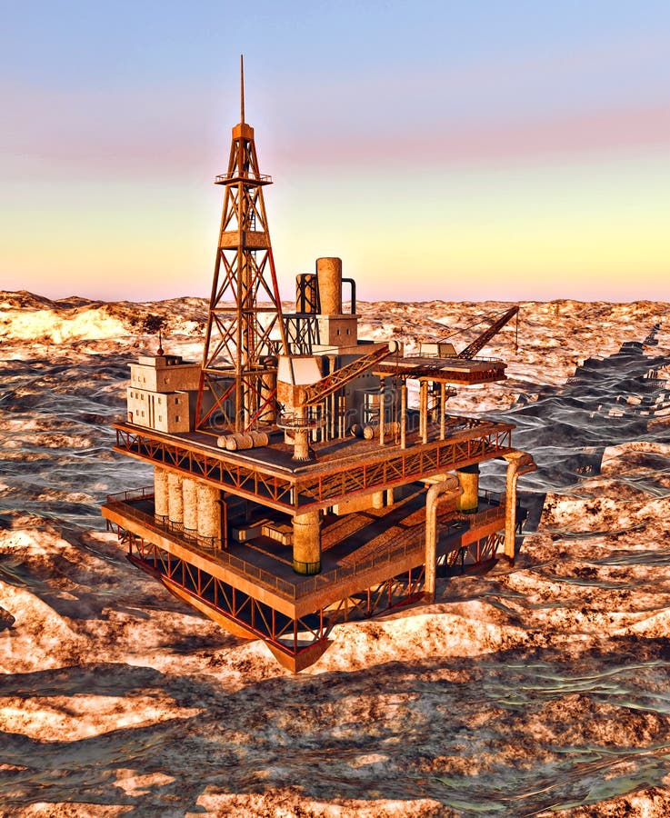 Oil rig platform stock photo. Image of oilplatform, machine - 50979828