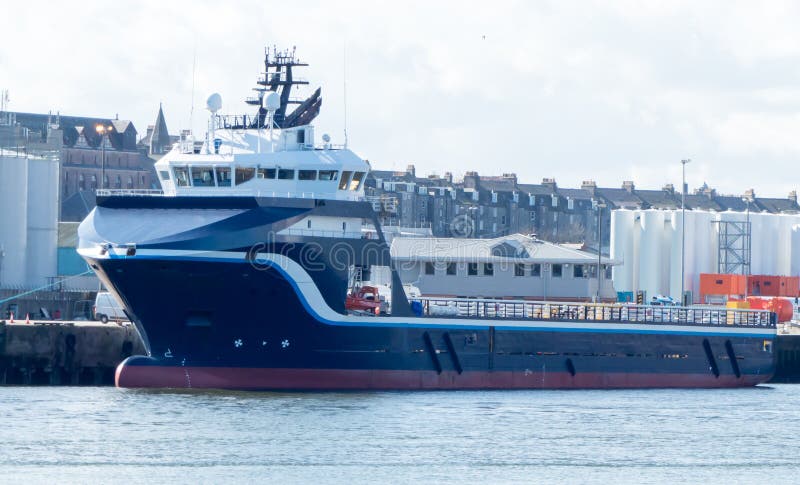 Oil rig Supply Vessel stock photo. Image of dock, boat - 51977170