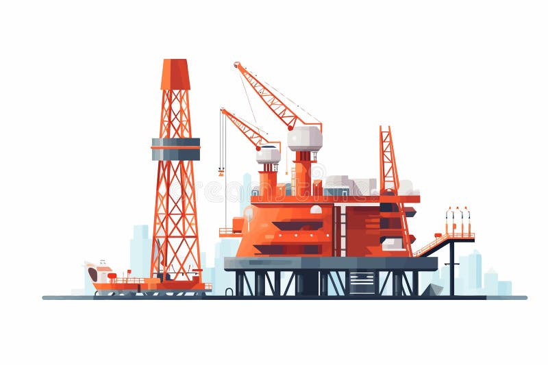 Oil Rig Vector Flat Minimalistic Isolated Vector Style Illustration ...