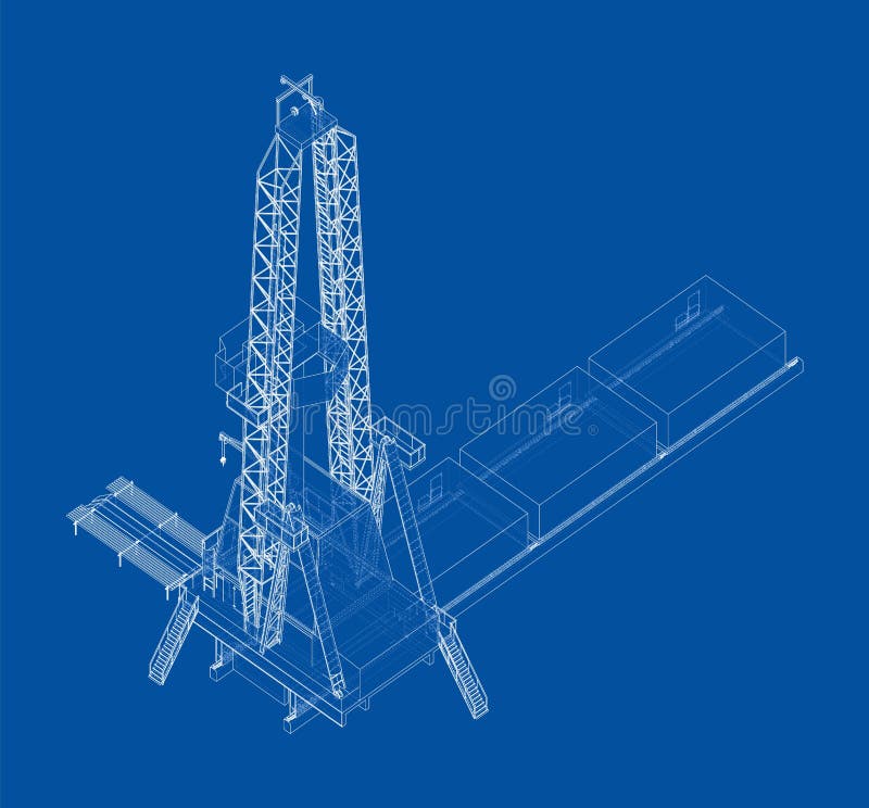 Oil Rig Blueprint Stock Illustrations – 566 Oil Rig Blueprint Stock ...