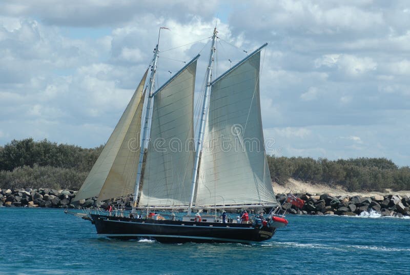 Oil sailing boat at sea stock image. Image of ocean, watercraft - 4796045