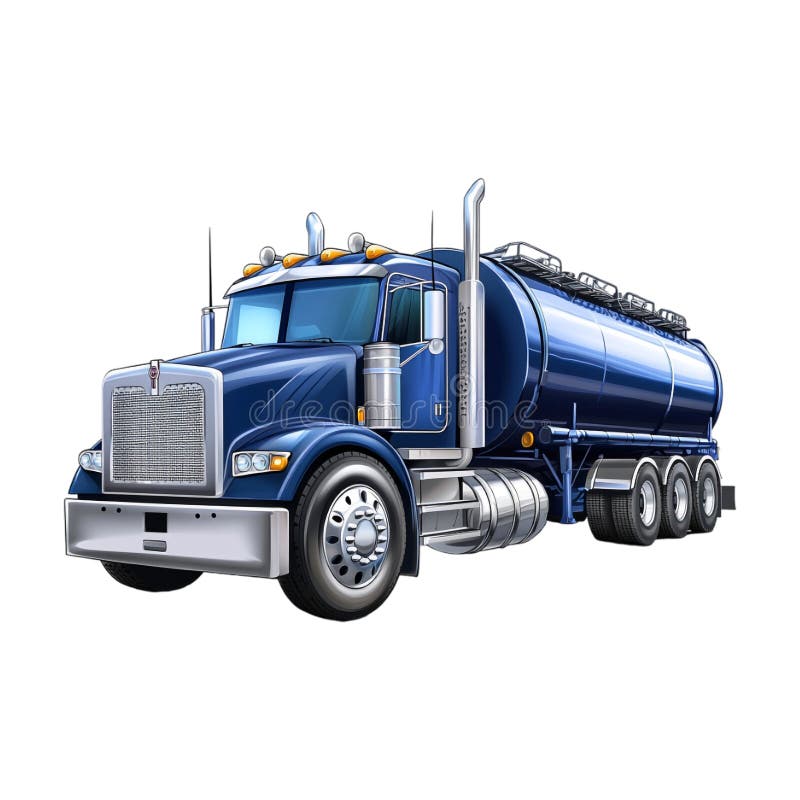 Oil Shipping Container Truck on Transparent Background - Ai Generated ...