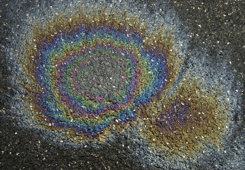 Oil slick. stock photo. Image of sidewalk, slick, blot - 8199404