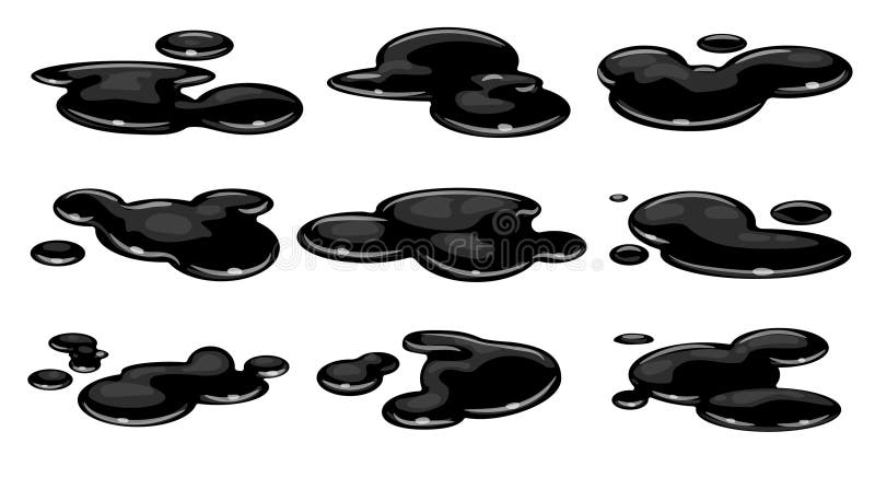 Oil slick spills stock vector. Illustration of chemical - 354583371
