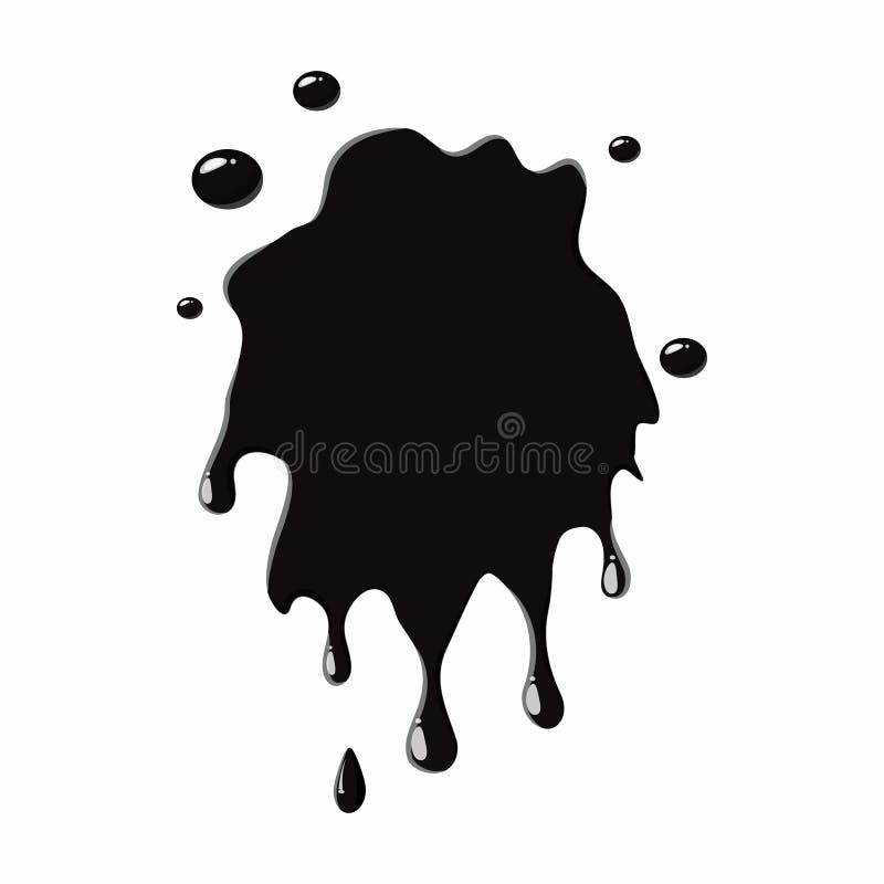 Oil Spill Splash Isolated on White Background Stock Vector ...