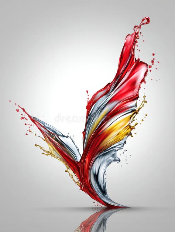 Oil Splash Creates a Wing Shape Symbolizing the Contrast between ...