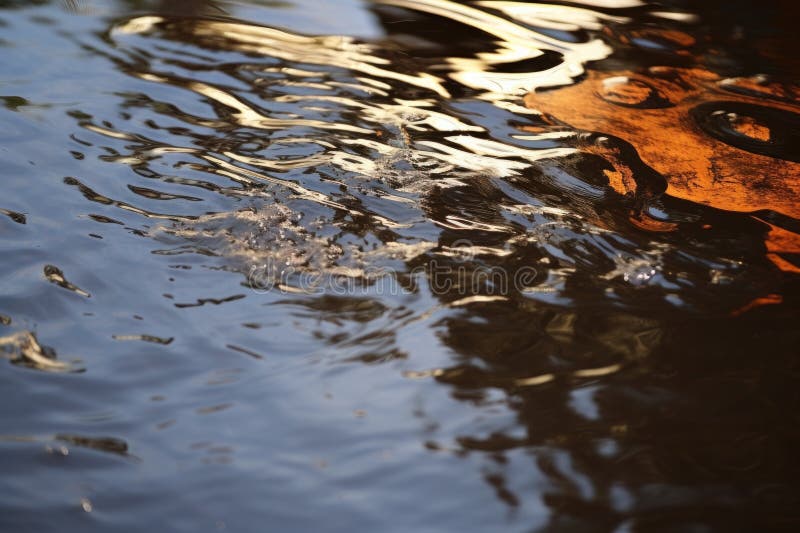 Oil Spreading Over a Water Surface Stock Image - Image of spill, marine ...