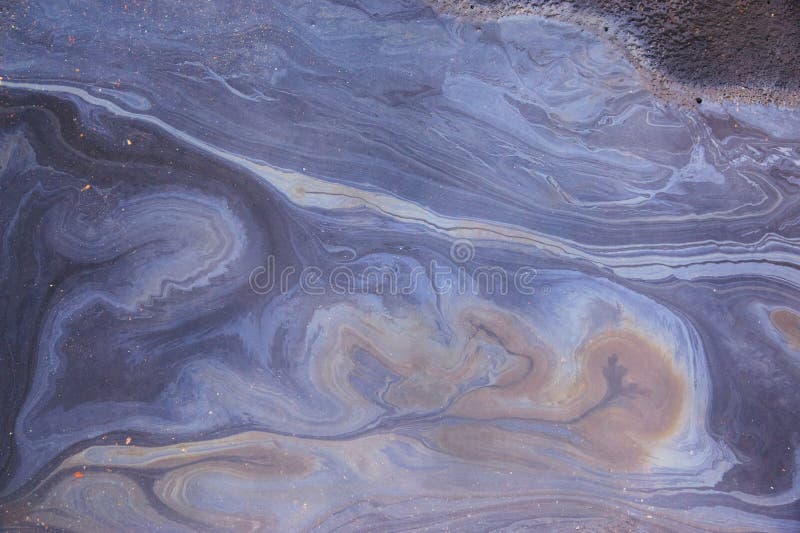 Oil Stain on Asphalt As Texture or Background Stock Image - Image of ...