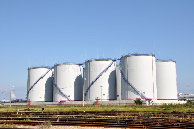 Oil storage tanks stock photo. Image of industry, large - 22822666