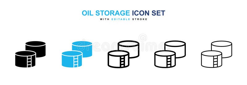 Oil storage icon vector stock illustration. Illustration of water ...