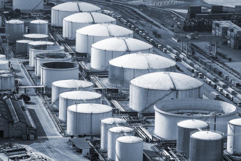 Oil storage in port stock photo. Image of petroleum, energy - 84023108