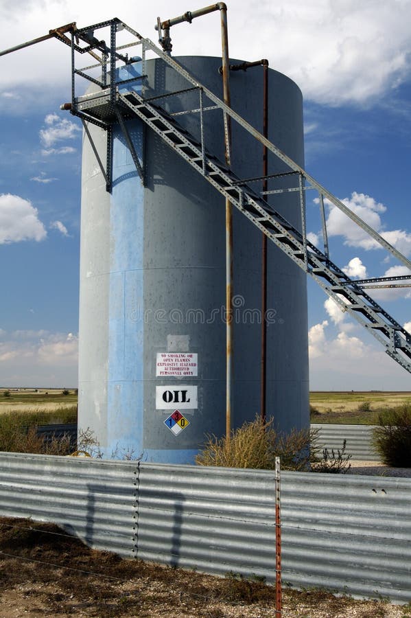 Drilling Rig & Gas Storage Tanks Stock Photo - Image of production ...
