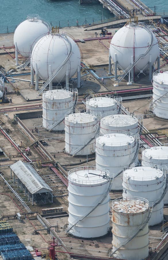 Oil Storage tank stock image. Image of hong, kong, harbour - 64512791