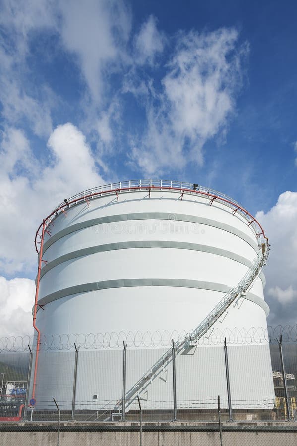 Oil Storage Tank and Oil Tanker Stock Image - Image of gasoline ...