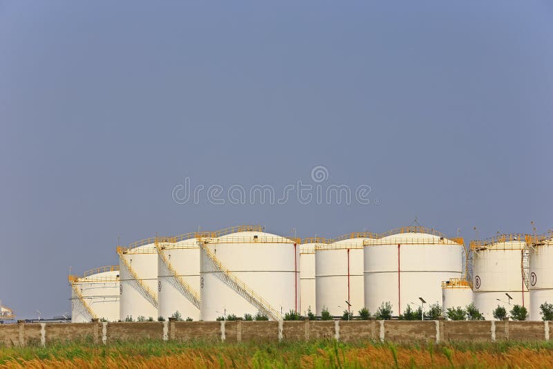Oil Storage Tank, Industrial Equipment Stock Image - Image of gasoline ...