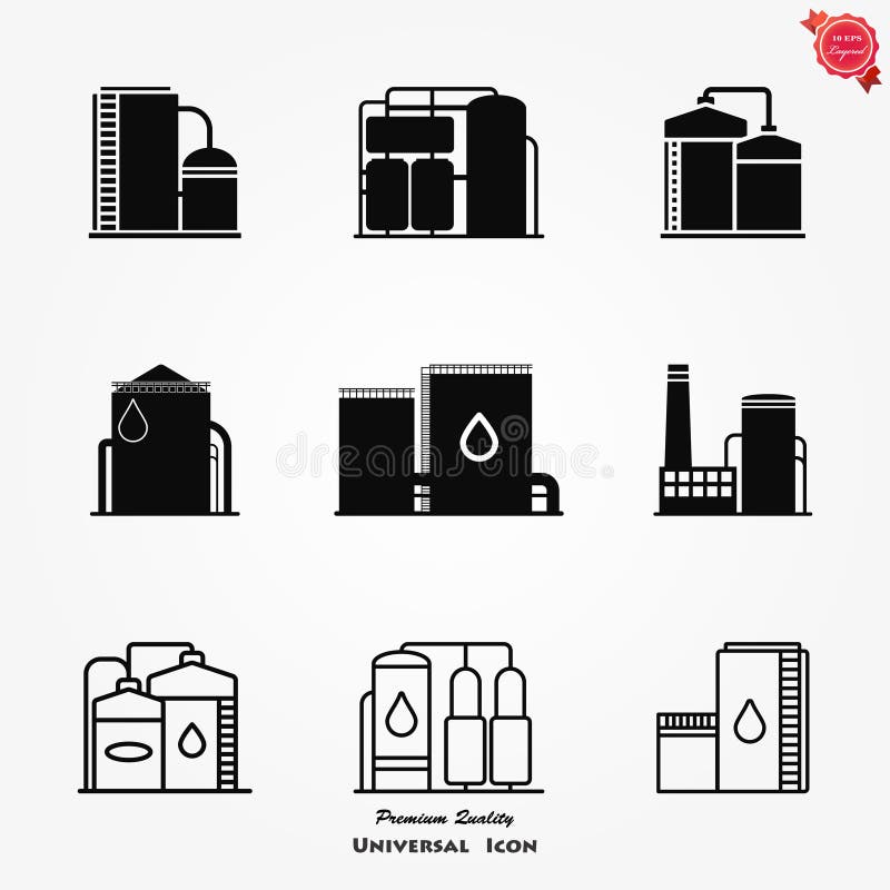 Oil Storage Tank, Oil Single Vector Icon in Flat Style Stock Vector ...