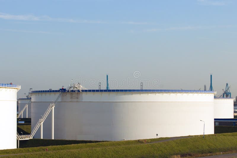 Oil storage tanks stock image. Image of refinery, area - 31672015